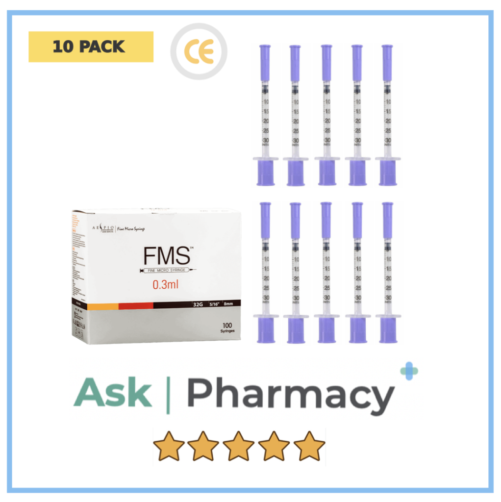 FMS Microfine 0.3ml 32G , 8 mm Insulin Needles (10 needles) – Ask Pharmacy