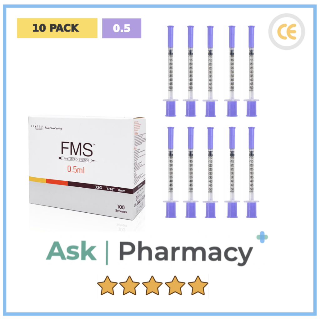 FMS Microfine 0.5ml 32G , 8 mm Insulin Needles (10 needles) – Ask Pharmacy